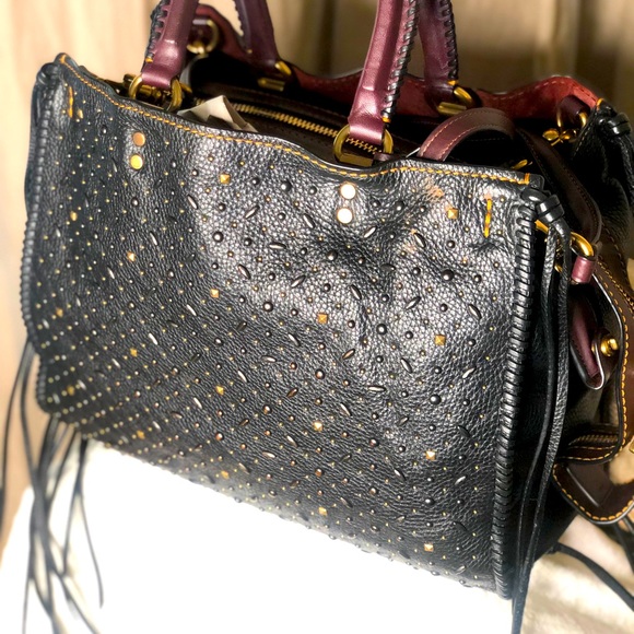 Coach | Bags | Rare Coach Leather Rogue 36 Bag W Rivets And Tassels In ...